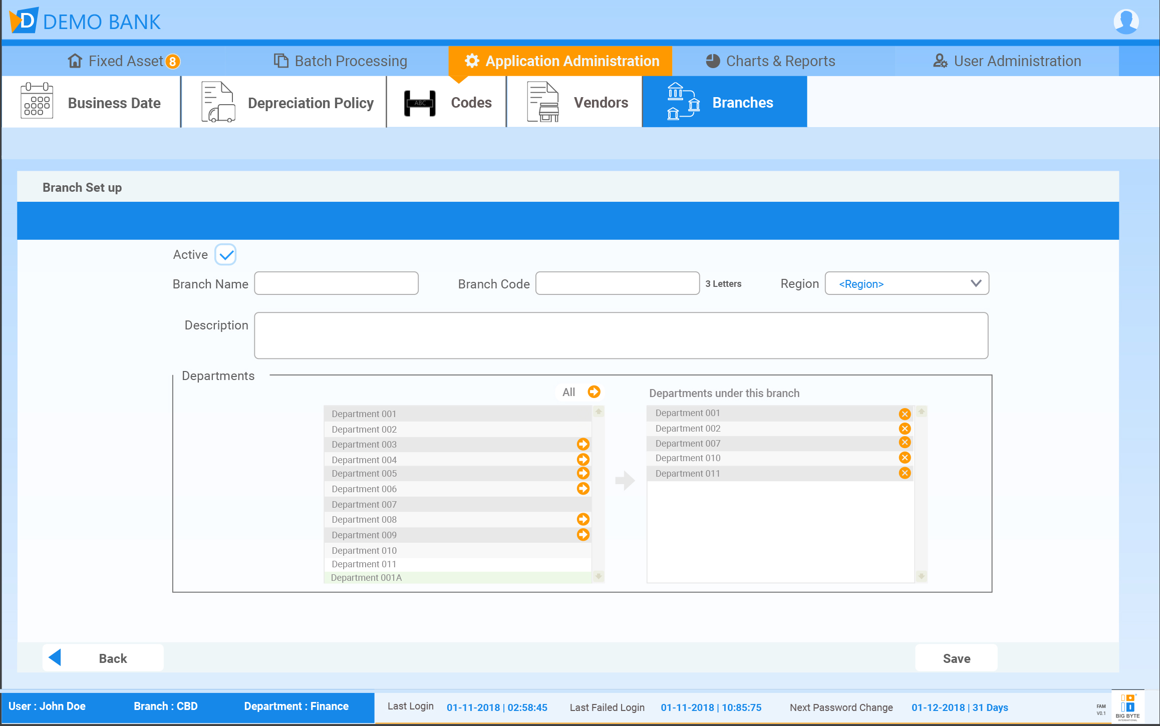 UI Mockup | Fixed Asset Management System | Bank Assets – sasi-kumar.com
